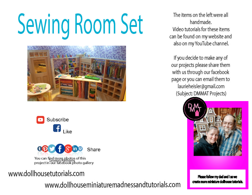 Sewing Room Set 317 - Dollhouse Miniature Madness and Tutorials